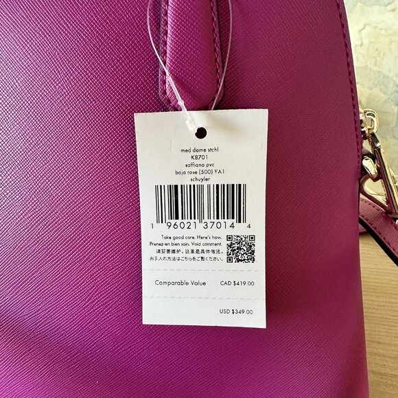 kate spade | Bags | Kate Spade Schuyler Md Dome Satchel Saffiano Pvc ...